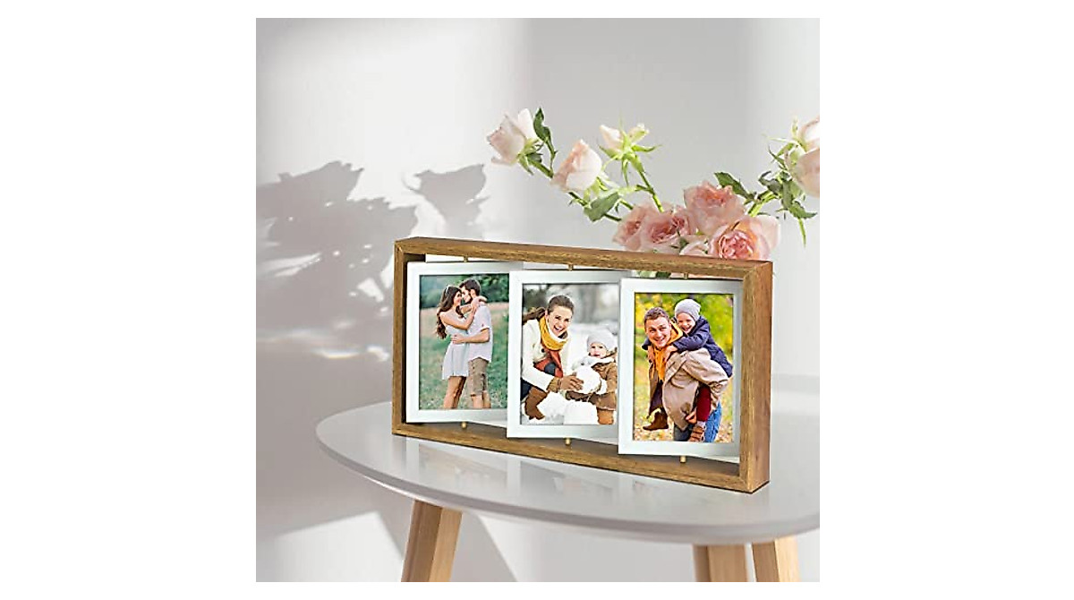 ZEEYUAN 4x6 Rotating Photo Frame - Stylish Display Solution