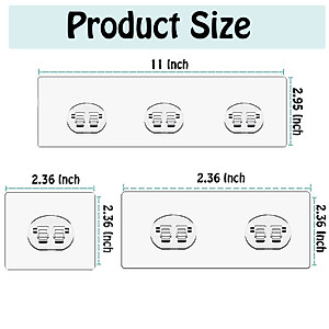 Jninexiu 16 Pack Shower Caddy Adhesive Replacement, Shower Hooks for Shower Caddy Adhesive Replacement Clear Strong Sticker Hooks No Drilling Sticky Hanging Hooks