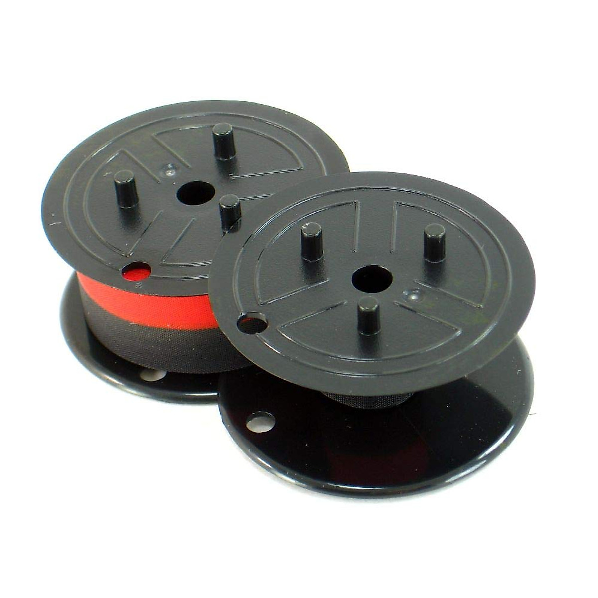 Compatible Sharp Electronic Calculator Ribbon Twin Spool Black and Red Ribbon - Fits All Twin Spool Models