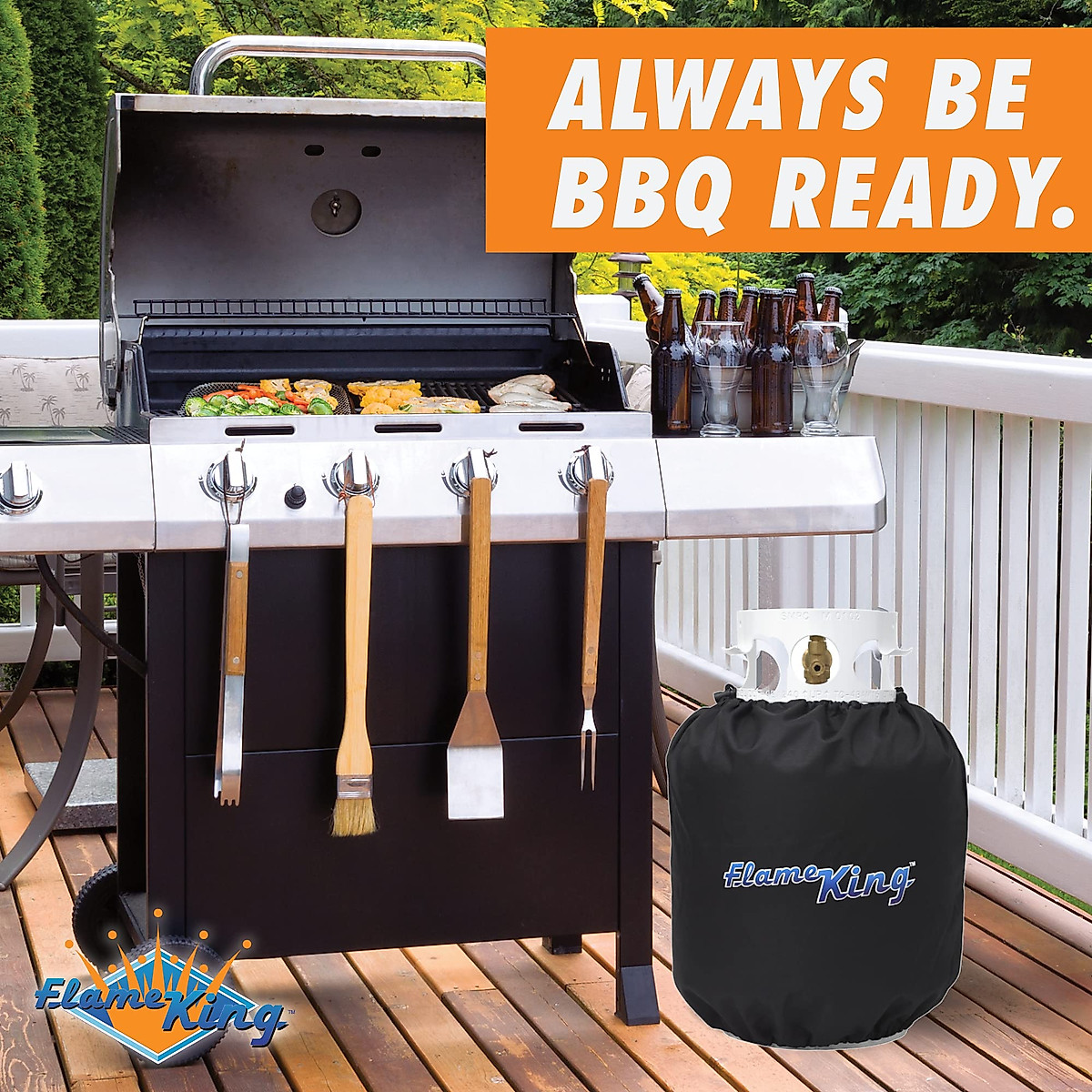 Flame King 20 lb Propane Tank Cylinder Bundle with Cover