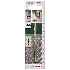 Bosch 1pc. HSS-G Drill Bit (Metal, Hard Plastic, Ø 4.5 x 47 x 80mm, Accessory Drill Driver)