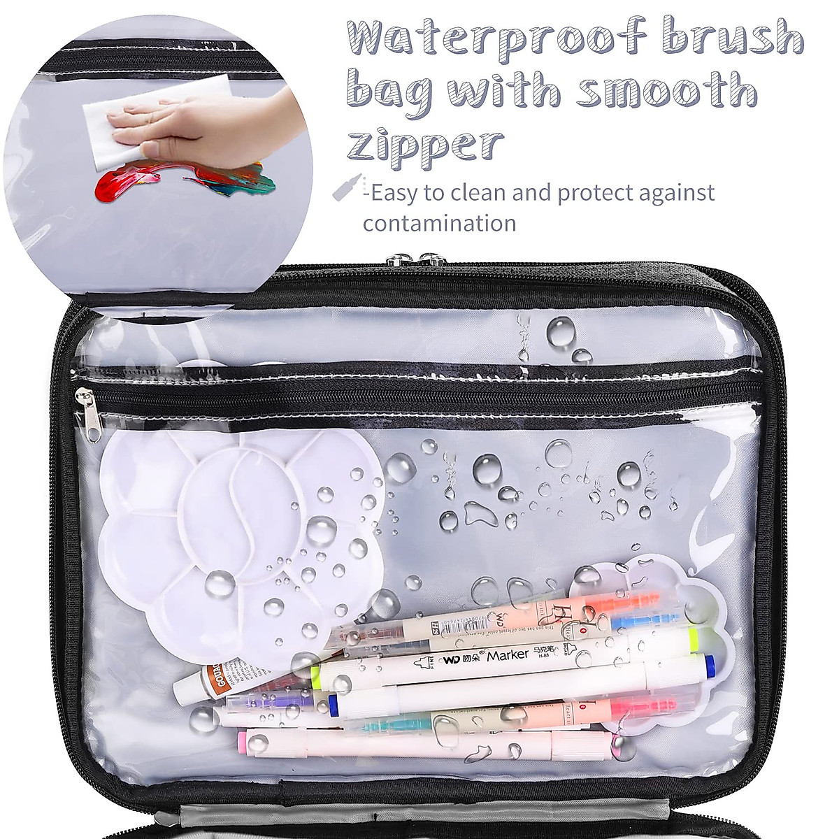 Yumt Paint Organizer Paint Brush Holder Acrylic Paint Storage Art & Craft Supply Storage Paint Bottle Organizer Professional Storage Display Organizer for Paintbrushes And Paint Tubes