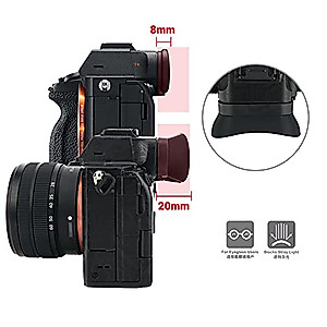Soft Silicon Camera Viewfinder Eyecup Eye Cup Eyepiece Replacement for Sony Alpha A7R V A7RV A7R5 A7 IV A7M4 A7IV A1 & A7S III A7SIII A7S3 ILCE-7SM3 EVF Eyeshade Protector Replaces Sony FDA-EP19