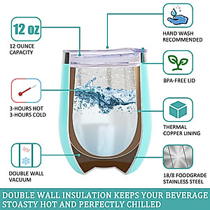 Birthday Gifts for Women Best Friends,BFF Gifts, Funny Friendship Gifts for Women, Birthday Gifts for Friends, Besties, Sister, Her, Woman - Wine Glass Tumbler - Mint (12 oz)