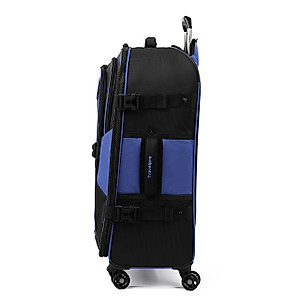 Travelpro Bold Softside Expandable Check in Spinner Luggage, Check in 26-Inch, Blue/Black