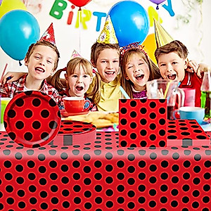 Ladybug Birthday Party Supplies,Ladybug Party Tableware Sets,Birthday Party Decorations for Girls