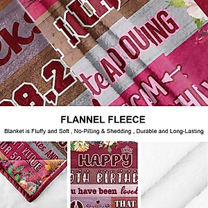 Winkwarm 50th Birthday Gifts for Women Happy 50th Birthday Decorations for Women 50 Year Old Gifts for Women 50th Birthday Gift Ideas for Her Wife Mom Sister Friend Flannel Throw Blanket 60"x50"