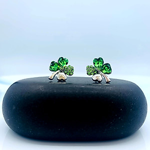 St Patrick's Day Earrings Women - St Patrick's Earrings - Shamrock Earring Silver (Silver Earrings)