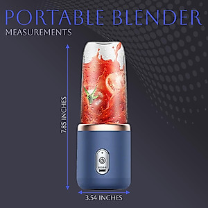 Paramexview® Portable Blender for Juices & Smoothies with 6 blades USB rechargeable 14oz Fusion Blender BPA-free and eco-friendly material