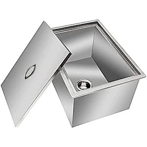 Drop in Ice Chest with Cover 304 Stainless Steel Drop in Cooler Included Drain-Pipe and Drain Plug Drop in Ice Bin for Cold Wine Beer,23''L X 17''W X 13''H