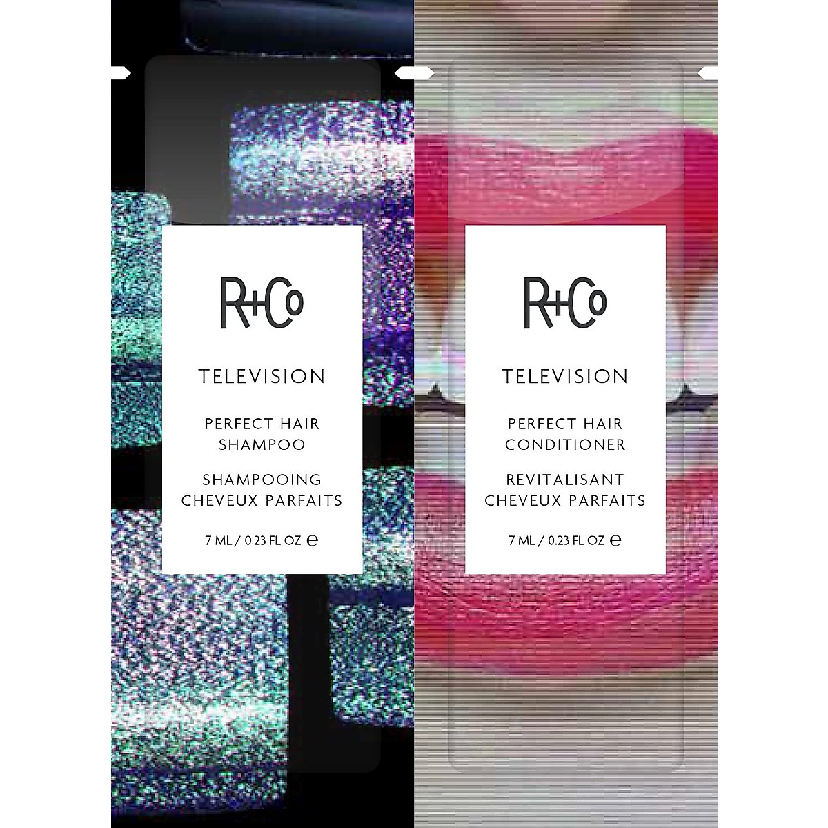 R+Co Television Perfect Shampoo/Conditioner Tandem Packette | Body + Shine + Smoothing for All Hair Types | Vegan + Cruelty-Free | .46 ml