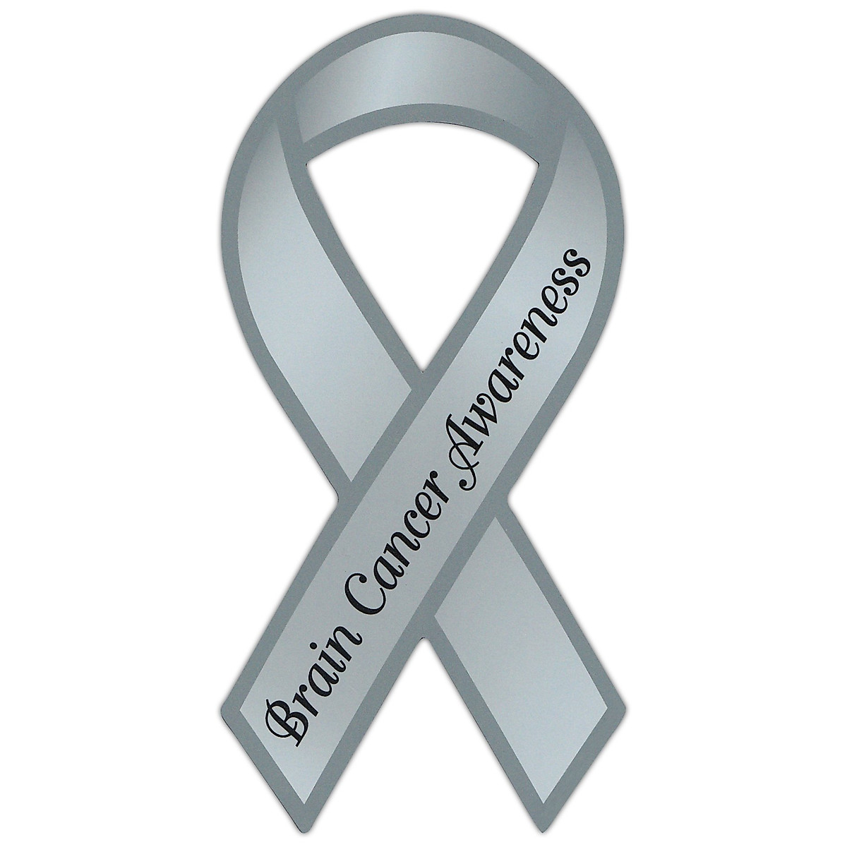 Ribbon Shaped Awareness Support Magnet - Brain Cancer - Cars, Trucks, Refrigerators