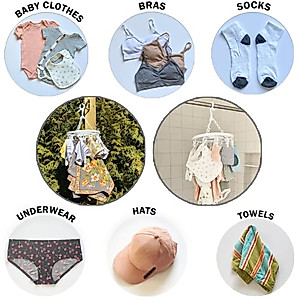 Evelots Clip Drying Hanger-Sock/Bra/Towel/Underwear-Foldable-16 Clips