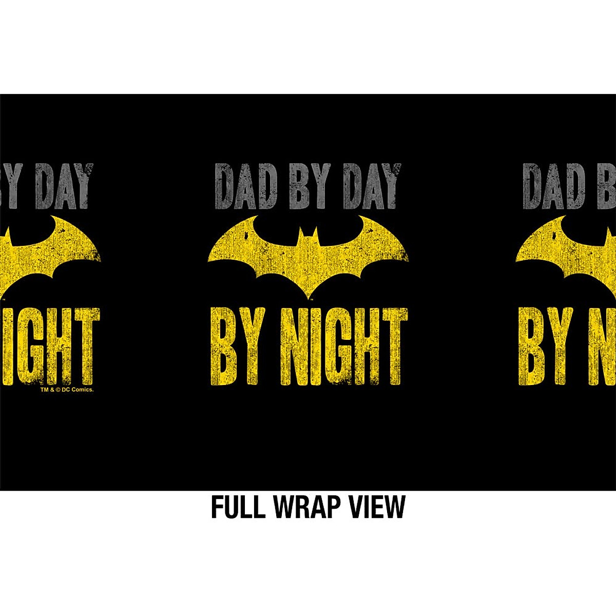 Batman - Logo OFFICIAL Dad By Day 18 oz Insulated Water Bottle, Leak Resistant, Vacuum Insulated Stainless Steel with 2-in-1 Loop Cap