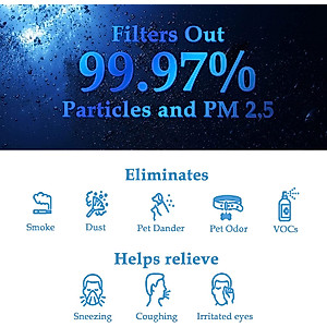 Vegebe Aerio-300 True HEPA Filter Compatible with Zigma Aerio-300 Air Purifier, 1 High-Efficiency HEPA Filter + 2 Carbon Pre-Filters - 1 Pack