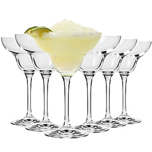 Krosno Margarita Cocktail Glasses | Set of 6 | 9.1 oz | Mixology Collection | Perfect for Home Restaurants and Parties | Dishwasher Safe | Gift Idea | Made in Europe