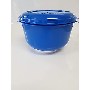 Kernel Catcher Popcorn Bowl-- Dentist Invented, Dishwasher Safe, Recycled Material (Blue)