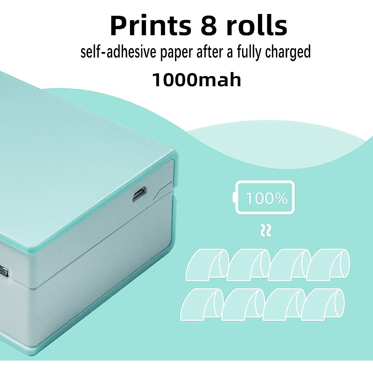 Phomemo Mini Printer, Print Pod Sticker Maker M02, Thermal Mini Sticker Printer with Bluetooth, Sticky Note Printer for Notes, Gifts, Journals, Planners, Scrapbooking, Gifts