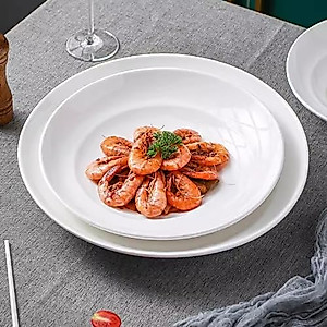 Dinner Plates Set Dish Plate Tableware Hotel Commercial Creative Cold Dish Plate Stir-fry Plate Ceramic Salad Bowl Fruit Bowl Kitchen Salad Bowl (Size : Medium)