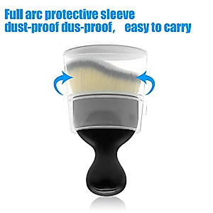 Auto Interior Dust Brush, Dashboard Air Outlet Gap Dust Removal Brush, Car Interior Cleaning Tool for Home Office Detailing Auto Air Conditioner Vents,Leather and Keyboard (Black)