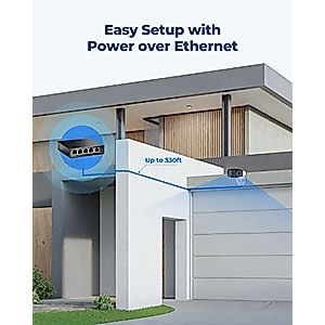 REOLINK 4K PoE Security Camera System, Home Outdoor IP Camera in 180 Degree Viewing Angle, 2022 Stunning New Released, Human/Vehicle/Pet Detection, Color Night Vision, Two Way Talk, Duo 2 PoE