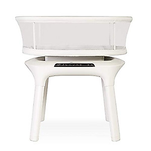 4moms MamaRoo Sleep Bassinet, Baby Bedside Bassinet, Supports Baby’s Sleep with Adjustable Features – 5 Motions, 5 Speeds, 4 Soothing Sounds and 2 Heights