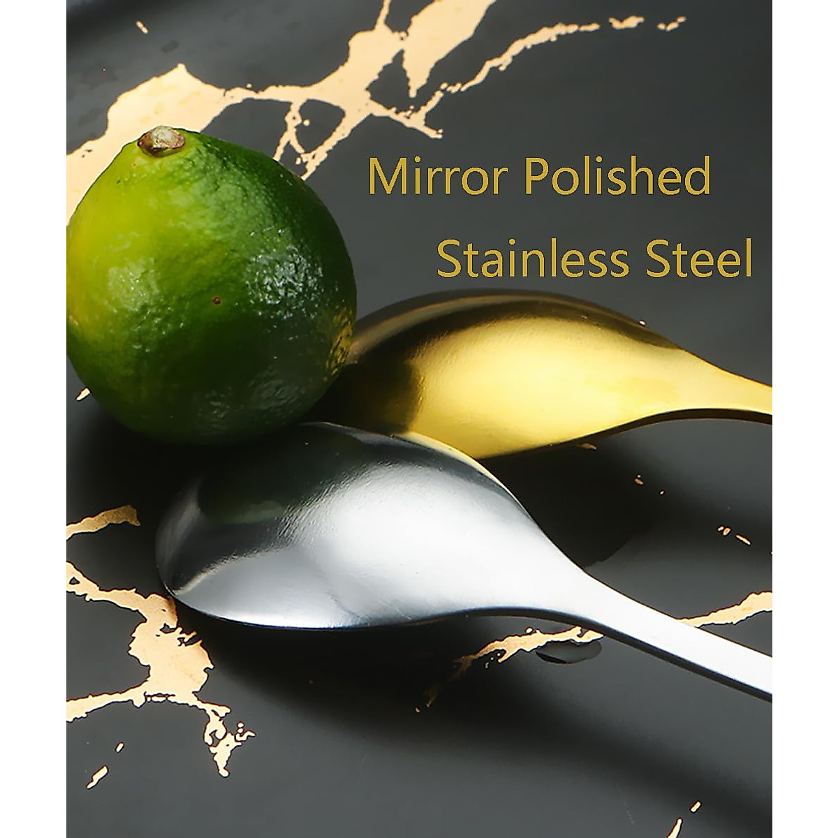 10Pcs Gold Coffee Spoons Set, 4.72inch Leaf Mini Espresso Tea Stir Spoon for Coffee Bar Charcuterie Board, Stainless Steel Small Dessert Demitasse Spoons for Sugar,Ice Cream, Cake (Heavy)