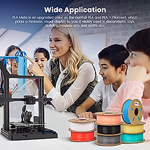 JAYO PLA Filament 1.75mm, Upgraded PLA Meta 3D Printer Filament 0.65KG, Diameter 1.75mm ± 0.02mm High Fluidity Fast Print 3D Printing Consumables, 1.4LBS White 3D Filament