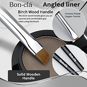 Bon-clá Fine Angled Eyeliner Brush,Golden Handle, for Gel, Liquid, Cream, Powder, Cake, Eye Cosmetics, Professional Makeup Tools
