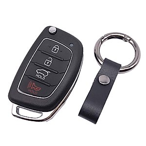 Flip Folding Key Fob Cover Case Shell Fit for Hyundai Santa Fe Sonata Remote Car Key Fob Shell Case with Key Chain