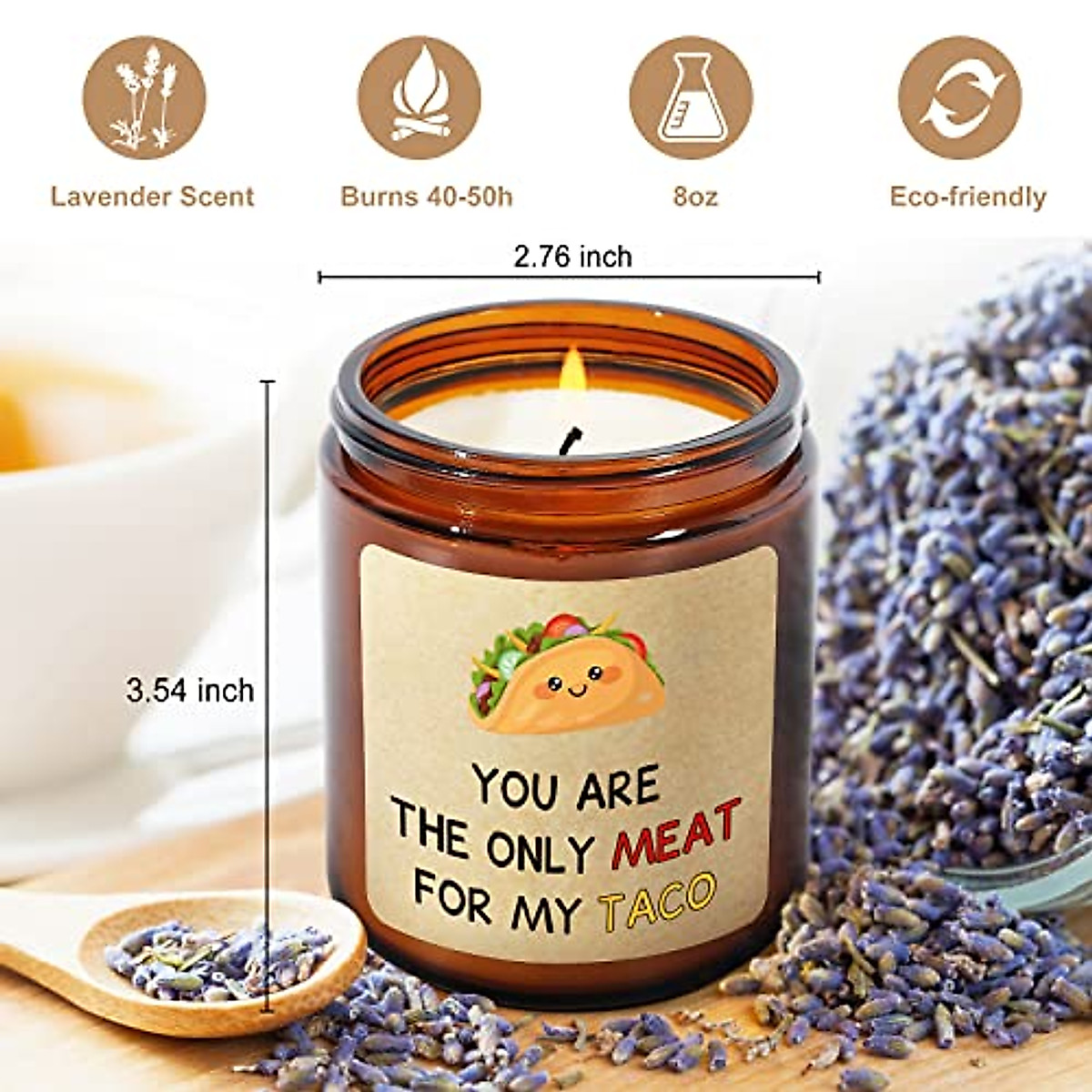 Lavender Scented Candles - Funny Wedding Gifts, Engagement Gifts for Women, Friends, Couples, Newly Engaged Friends - Bachelorette Gifts for Bride, Bride to Be