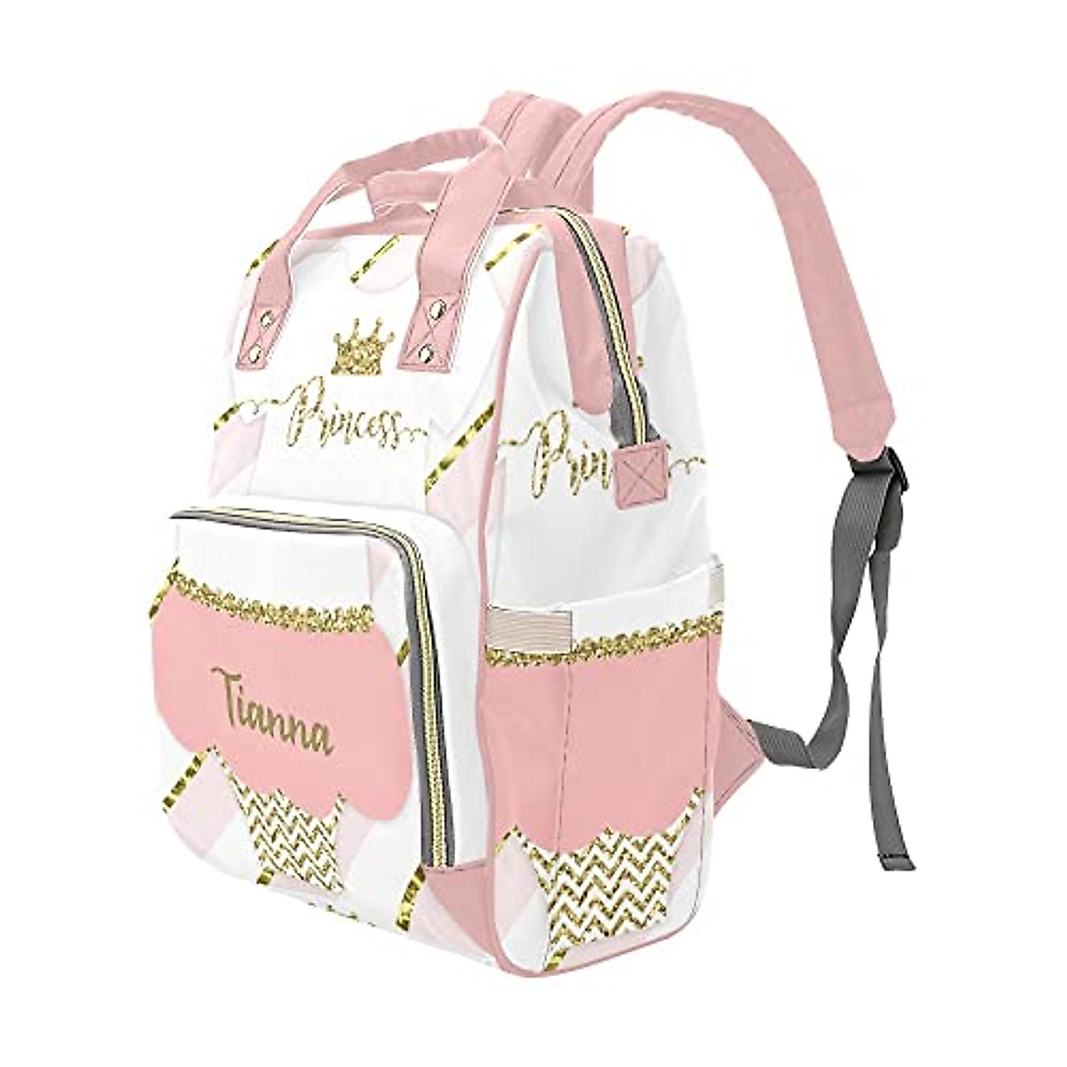 Custom Pink Skirt Diaper Bag with Name Backpack Large Capacity Baby Bag for Women Men Mother Dad Gifts