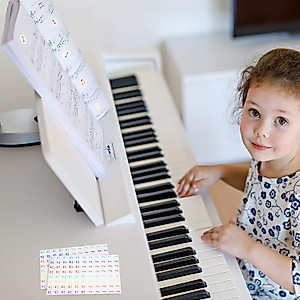 Outus 1760 Pieces Music Notes Stickers for Kids Colorful 20 Sheets Musical Label Cartoon Sticker Teacher Appreciation Gift Teacher Incentive Stickers Students Scrapbooking Planner Calendar