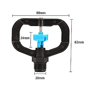 VIEUE Garden Drip Irrigation System Accessories 1/2" Middle Distance Nozzle Agricultural Garden Lawn Green Planting Irrigation Spray Rain Rotary Impact Nozzle (Color : Rotary Nozzle 4)