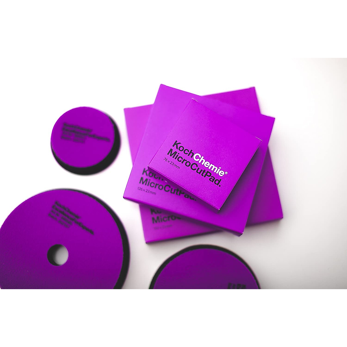 Koch-Chemie - Micro Cut Pad - Special Sponge for Removing Fine Scratches, Holograms, and Polishing Marks; High Stability; Long-Lasting Compression Hardness; Contours Easily (126mm x 23mm)