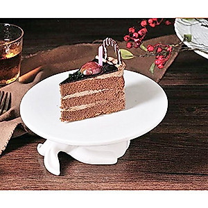 Binoster Bunny Rabbit Ceramic plate,Dishes for Dessert Food Server Tray,cute Cake Stand, Tableware Crafts for Kitchenware lovers,Wedding,mother's day (1 Rabbit)