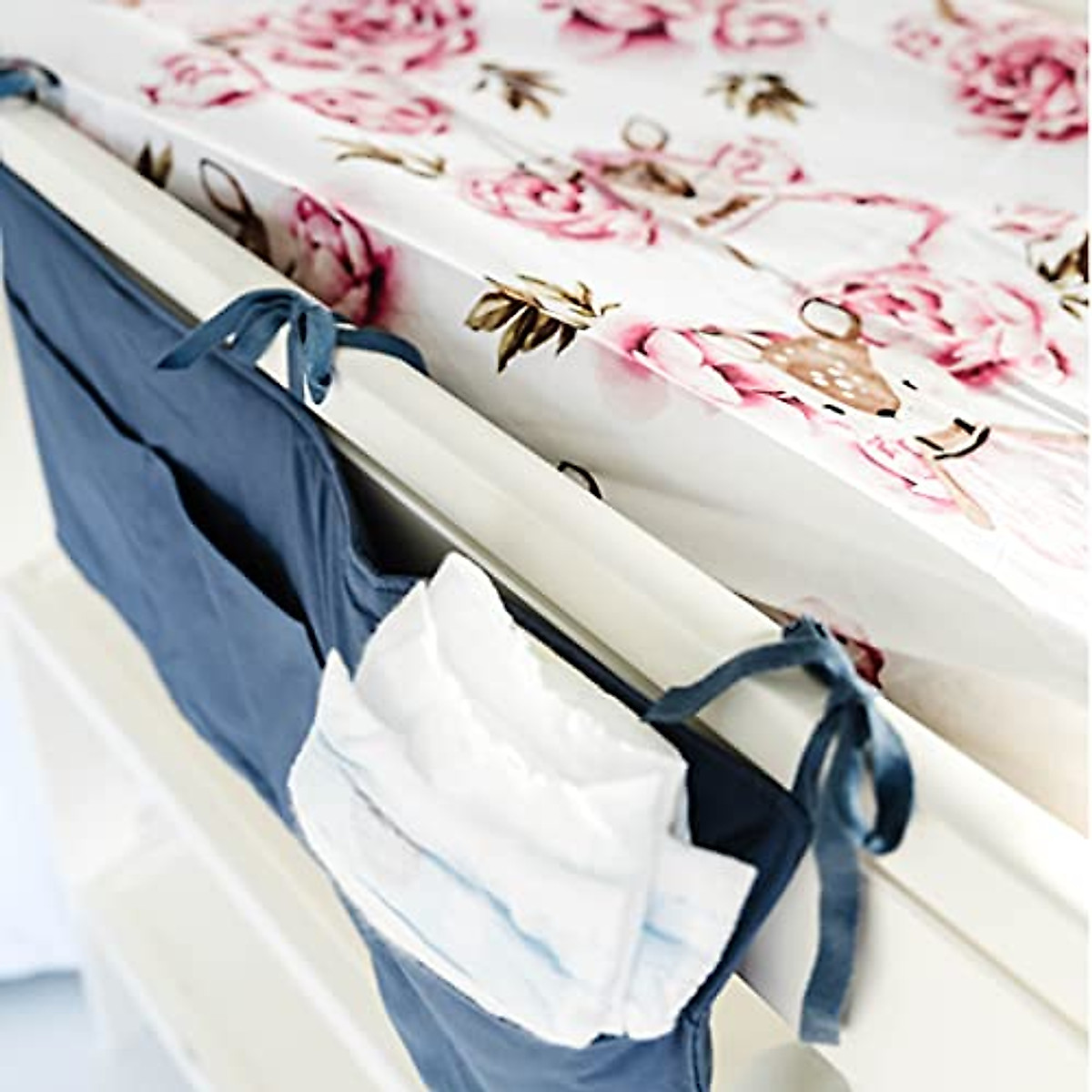 Natemia Baby Nursery Crib Organizer- Hanging Diaper Organizer for Crib - Made in Portugal