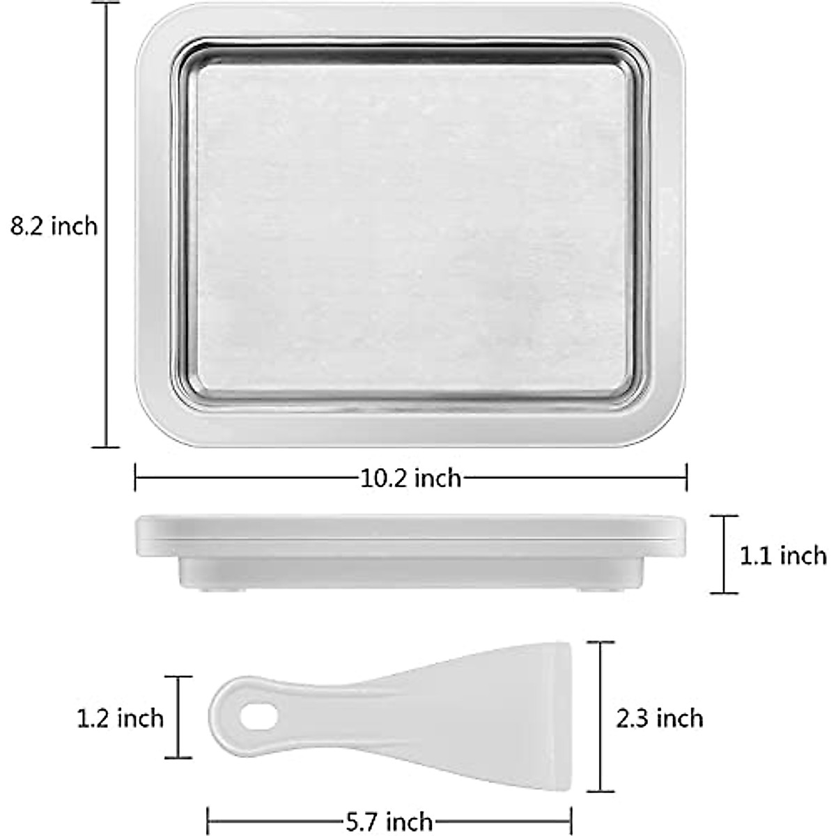 ice cream maker for kids Duomid rolled ice cream maker machine,with 2shovels,homemade rolled ice cream,frozen yogurt machine,instant gelato pan/roll,sorbetmachine,gelato maker,plate freezer bowl,parent-child interactive DIY ice cream maker gift