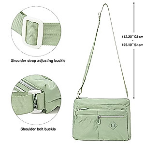 ETidy Crossbody Bag For Women Waterproof Lightweight Casual Shoulder Handbag Purse Bookbag (Green)