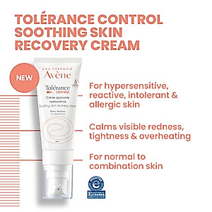 Eau Thermale Avène - Tolerance Control Soothing Skin Recovery Cream - For Hypersensitive, Normal to Combination Skin - Sterile Hydrating Face Moisturizer - Vitamin C - 1.3 fl.oz. (Pack of 1)