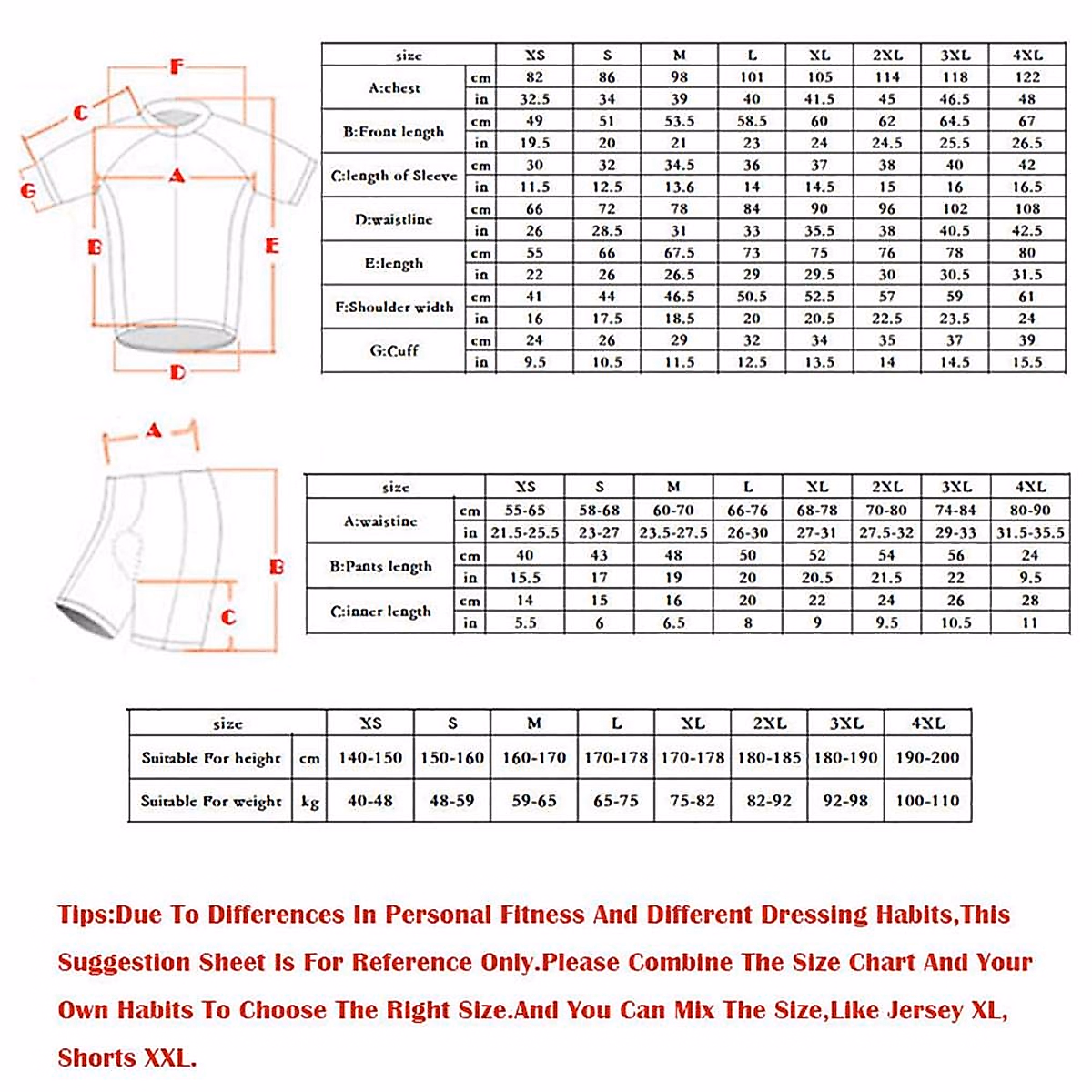 MOXILYN Men Cycling Jersey kit Short Sleeve Mountain Bike Shirt Bicycle MTB Jersey and Bibs 20D Gel Padded Bike Clothing Set