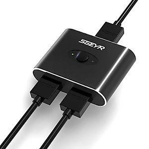 HDMI 1.4v Switch 5 in 1 Out +HDMI 2.0 Bi-Directional Switch 2 in 1 Out hdmi Splitter 1 in 2 Out Black(Only one Monitor Will Display at a time)