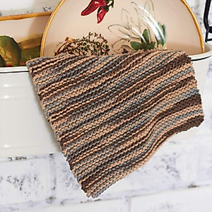 Lily Sugar 'N Cream The Original Ombre Yarn, 2oz, Gauge 4 Medium, 100% Cotton, Earth - Machine Wash & Dry