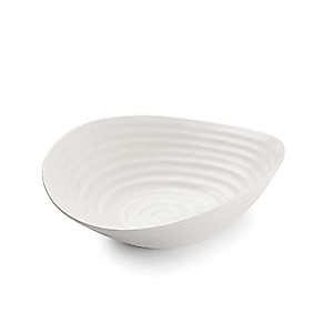 Portmeirion Sophie Conran White Small Salad Bowl | 9.5 Inch Serving Bowl for Salad, Pasta, and Fruit | Made from Fine Porcelain | Dishwasher and Microwave Safe