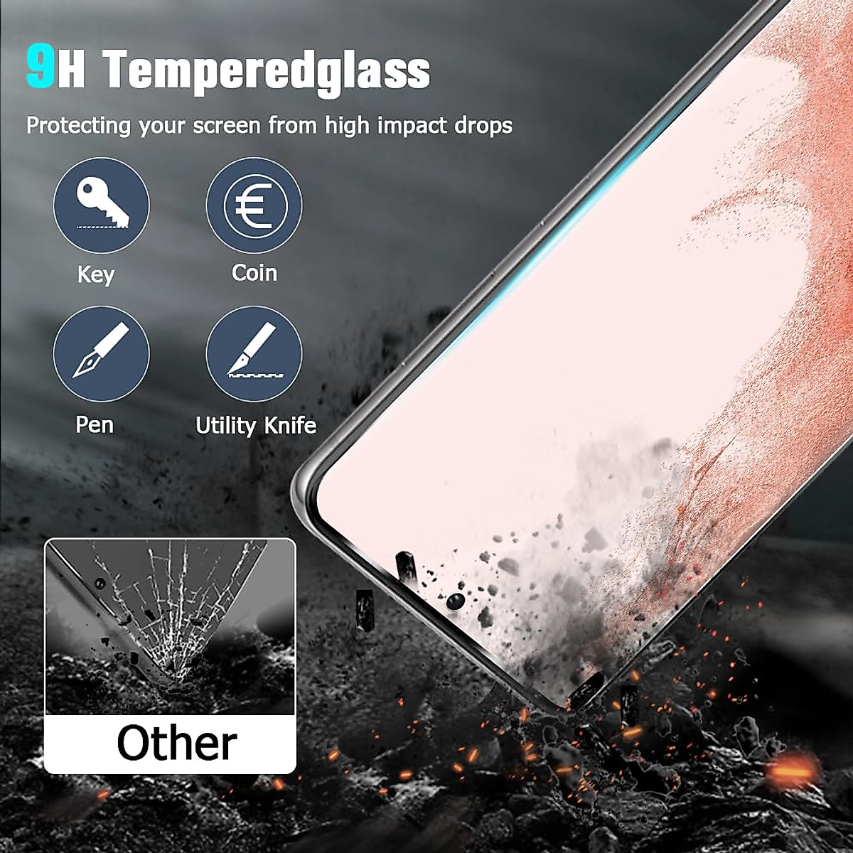 Premium [2+2 Pack] for Samsung Galaxy S20 Plus 9H Hardness Tempered Glass Screen Protector and Camera Lens Protector, 3D Full Coverage, Fingerprint Unlock, Galaxy S20 Plus Screen Protector(6.7 Inch)