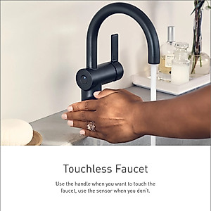 Doux S6910EWBN Motionsense Wave Touchless Single Handle Bathroom Sink Faucet, Brushed Nickel