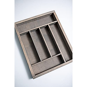 Knork Storage Tray/Flatware Organizer, large, Weathered Gray