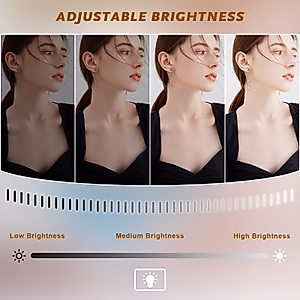 MISAVANITY Large Vanity Makeup Mirror with Lights 23"X18" Lighted Hollywood Mirror with 10X Magnification and USB Charger for Bedroom Dressing Room Tabletop 15 Dimmable LED Lights 360 Degree Rotating