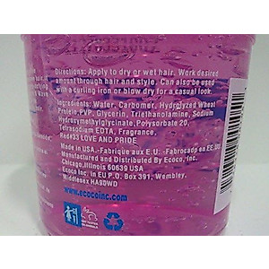 Eco Style Ecoco Hair Gel - Curl And Wave - Anti-Itch, Alcohol-Free Formula - Perfect Hold For Angled Or Tapered Sides - Ideal For Wavy Hair - No Flakes - Not Animal Tested - Moisturizes - 8 Oz