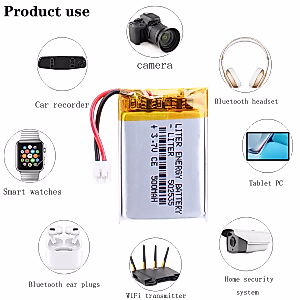 Liter energybattery 3.7V Lipo Battery 500mAh Rechargeable Lithium ion Polymer Battery 502535 Lithium Polymer ion Battery with JST Connector